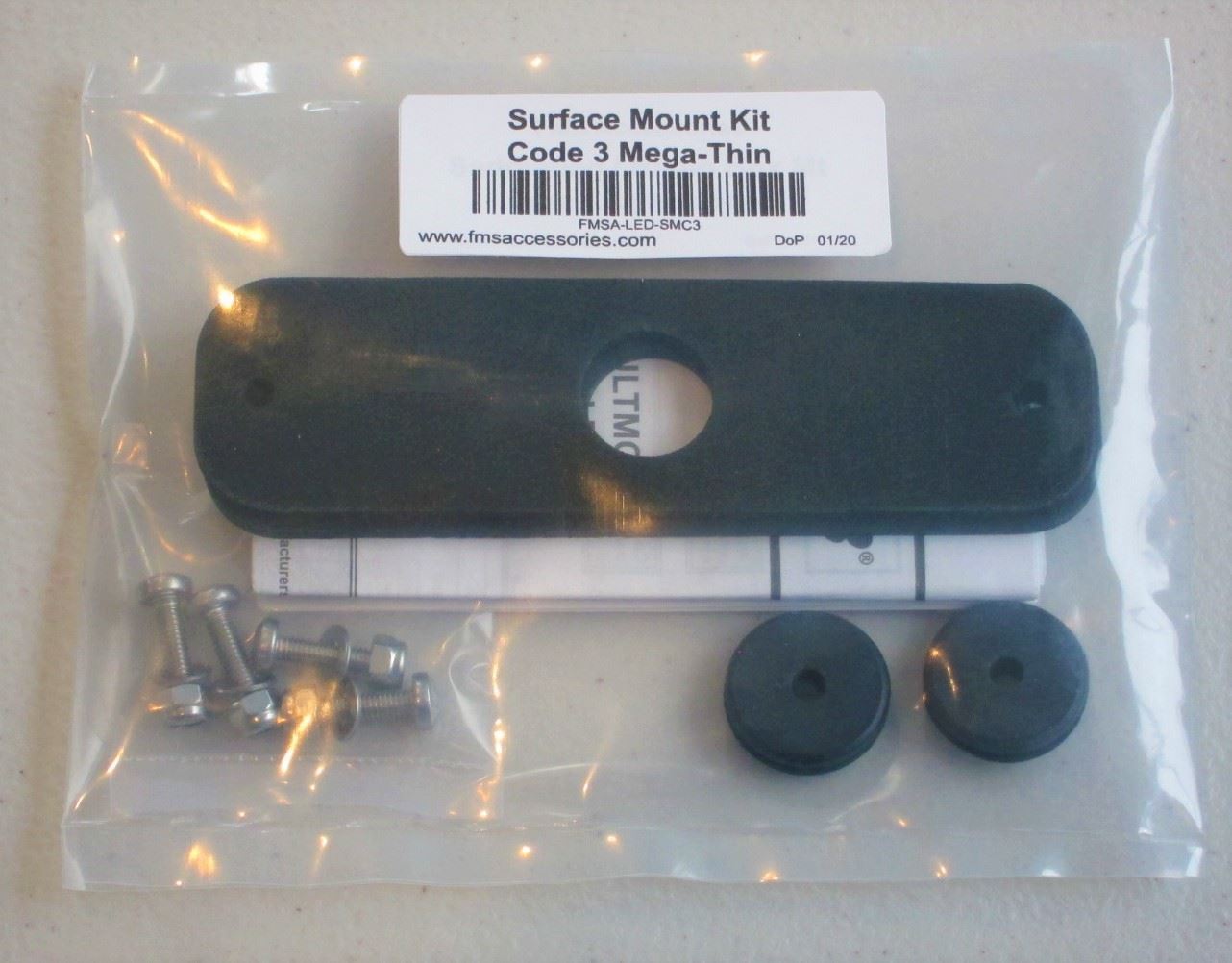 FMS Accessories. Surface Mount Kit - Code 3 Mega-Thin