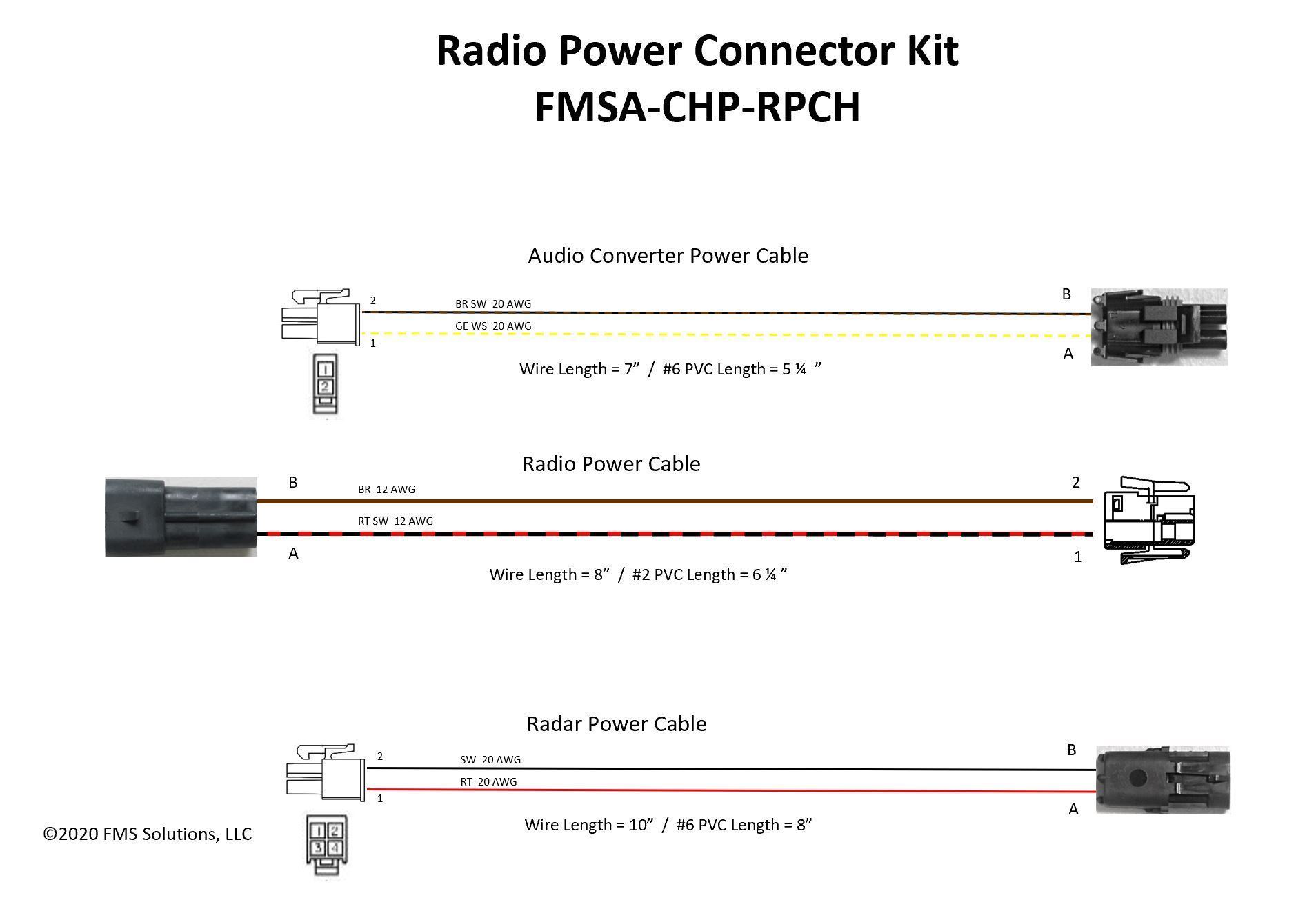 FMS Accessories. Radio Power Connector Kit - CHP